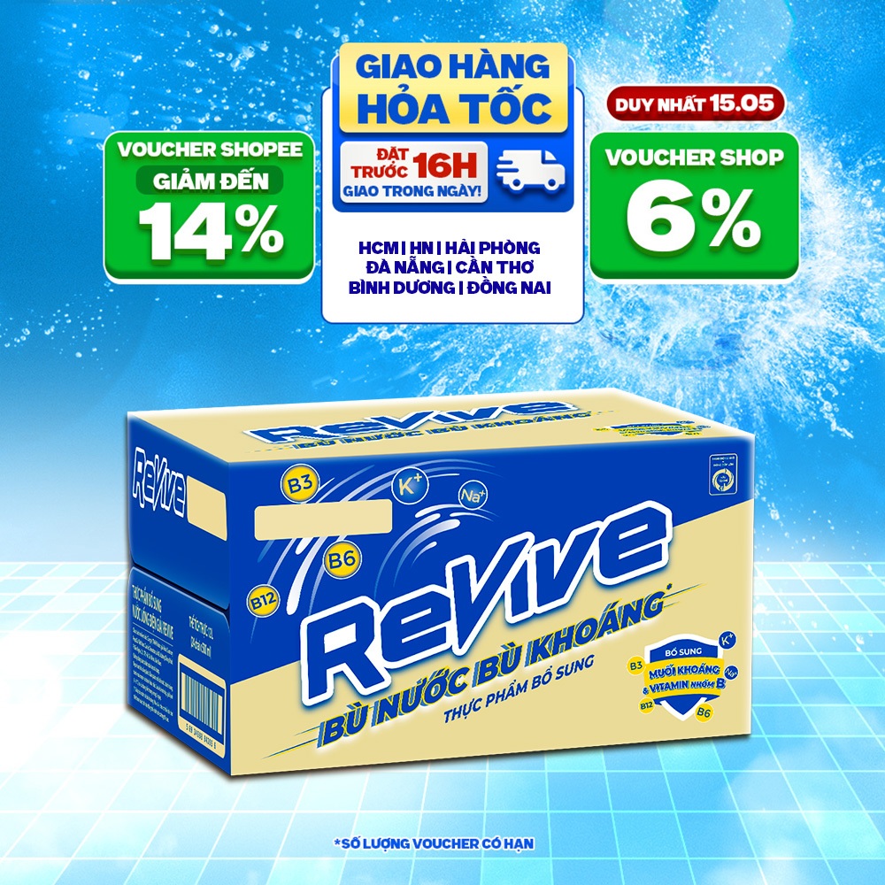 [SALE 15.5] Thùng 24 Chai Nước Giải Khát Revive (500ml/chai) | Shopee ...