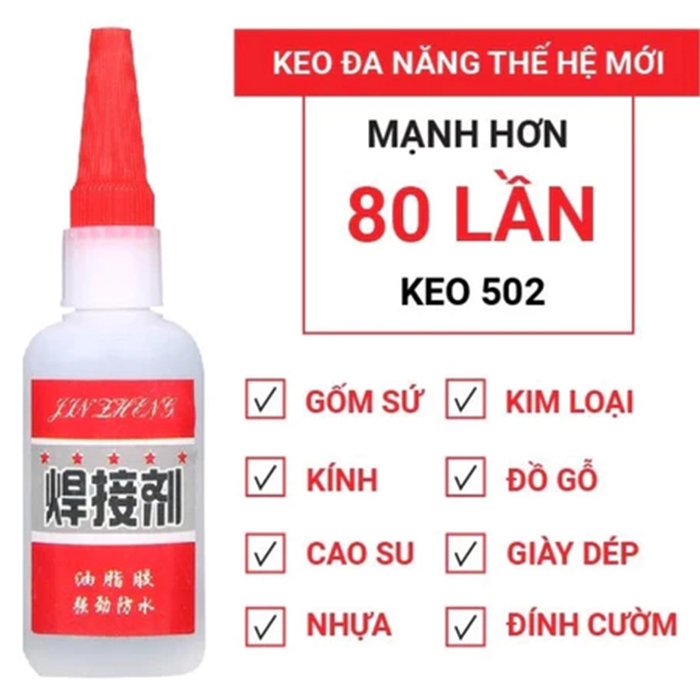 Keo Siêu Dính Đa Năng Mạnh Gấp 80 Keo 502 Dán Sắt, Dán Đá, Dán Nhựa ...