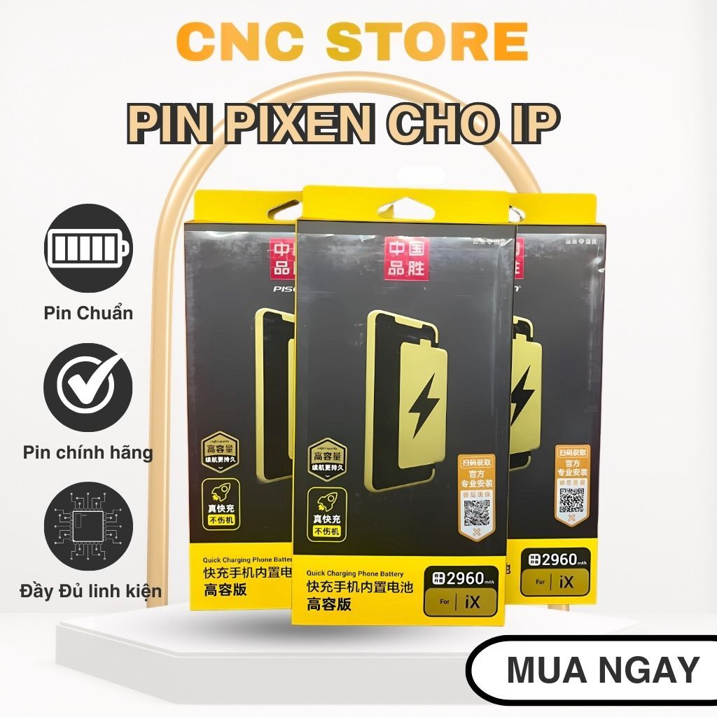 PIN pixen DUNG LƯỢNG CHUẨN ( 7 ĐẾN 13 PM) ,BẢO HÀNH 6 THÁNG ổn định an ...