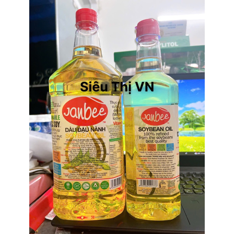 (Chính hãng) Dầu Đậu Nành Janbee Chai 1L-2L | Shopee Việt Nam