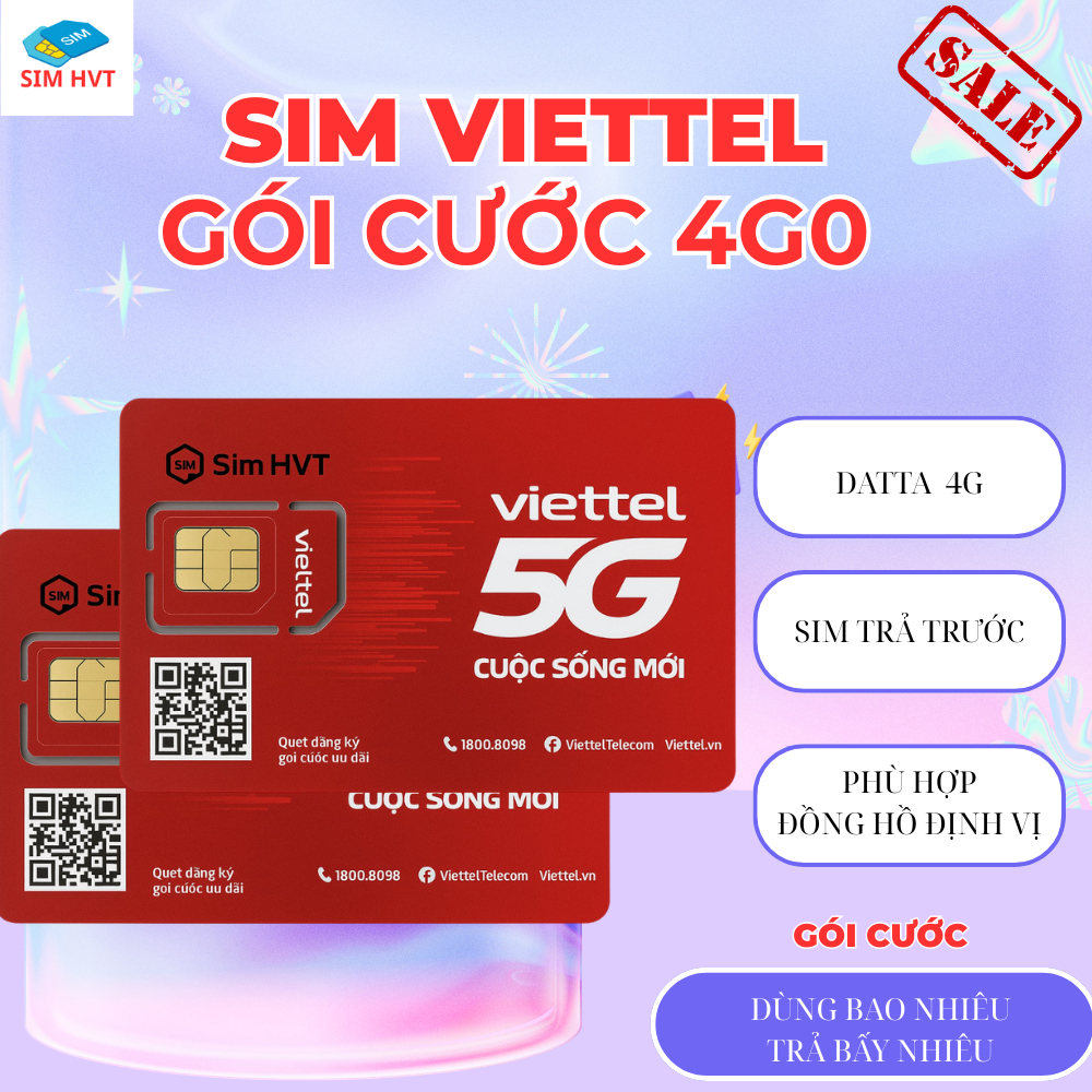 Sim viettel 4G0 sử dụng cho đồng hồ định vị vô cùng tiện dụng tối ưu ...