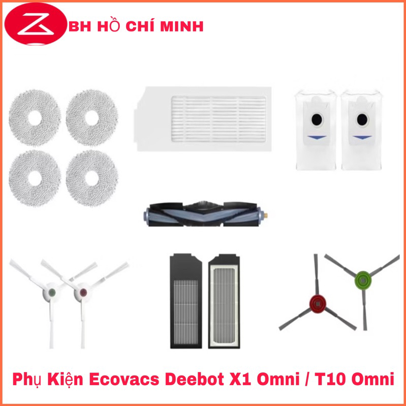 ( Hàng chính hãng ) Phụ kiện dành cho Robot Ecovacs Deebot X1 + X1 Turbo + T10 + T10 Omni + T10 ...