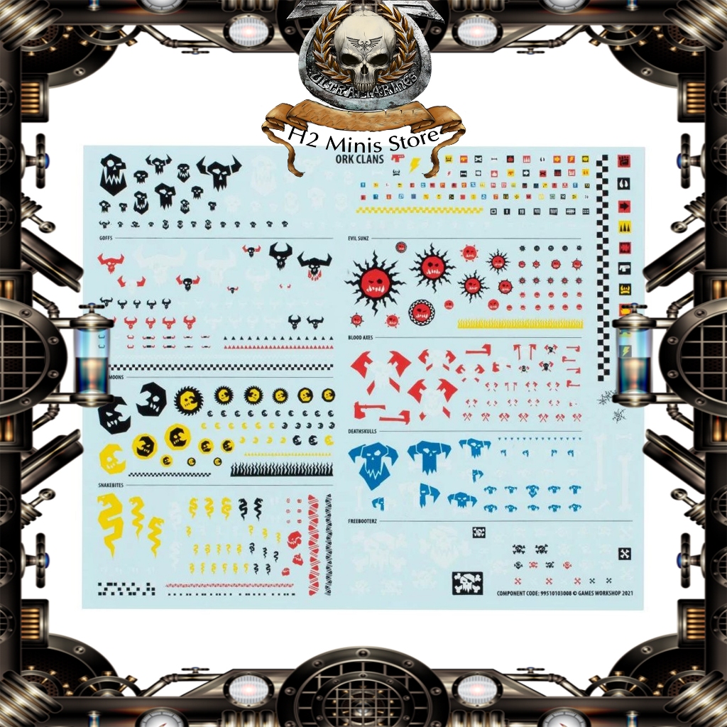 Decal chuyển nước cho Warhammer 40000 - Ork Clans Transfer Sheet ...