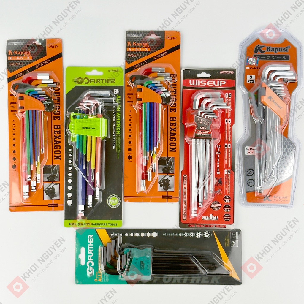 Tổng Hợp Bộ Lục Giác Đầu Bi, Đầu Hoa Thị 9 Món, Đa Năng 7 Màu Kapusi Japan, Thép S2 Không Rỉ Sét ...