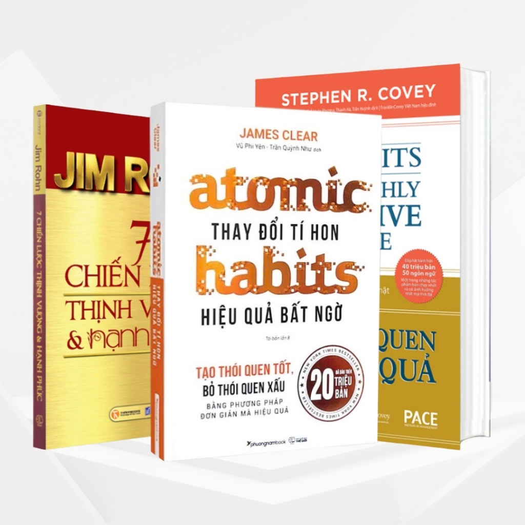 Combo Sách Atomic Habits Thay Đổi Tí Hon Hiệu Quả Bất Ngờ - 7 Thói Quen ...
