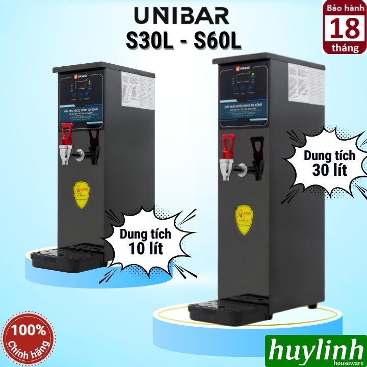 Máy - Cây đun nước nóng tự động Unibar UB-S30L (10 lít) - UB-S60L (30 lít) - dùng cho quán cà ...