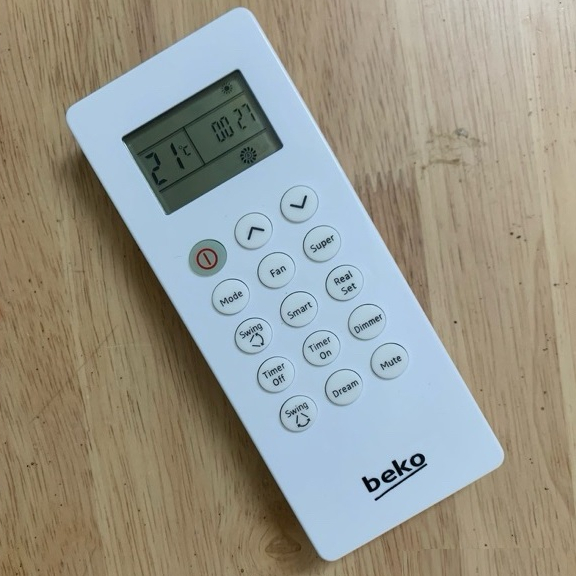 Remote máy lạnh Beko vuông trắng, Điều khiển điều hòa BEKO 2 chiều ...