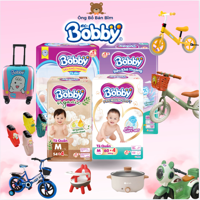 Bỉm Tã Quần BOBBY ULTRA/BOBBY PREMIUM/BOBBY MỞ MỘT BÊN đủ size M96/L88 ...