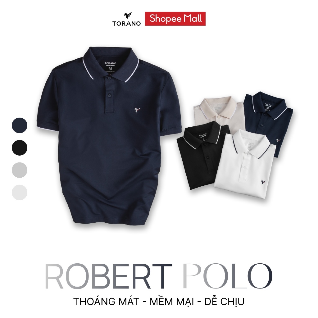 Áo polo nam TORANO ROBERT POLO vải thế hệ mới, có cổ, nhiều màu, thoáng ...