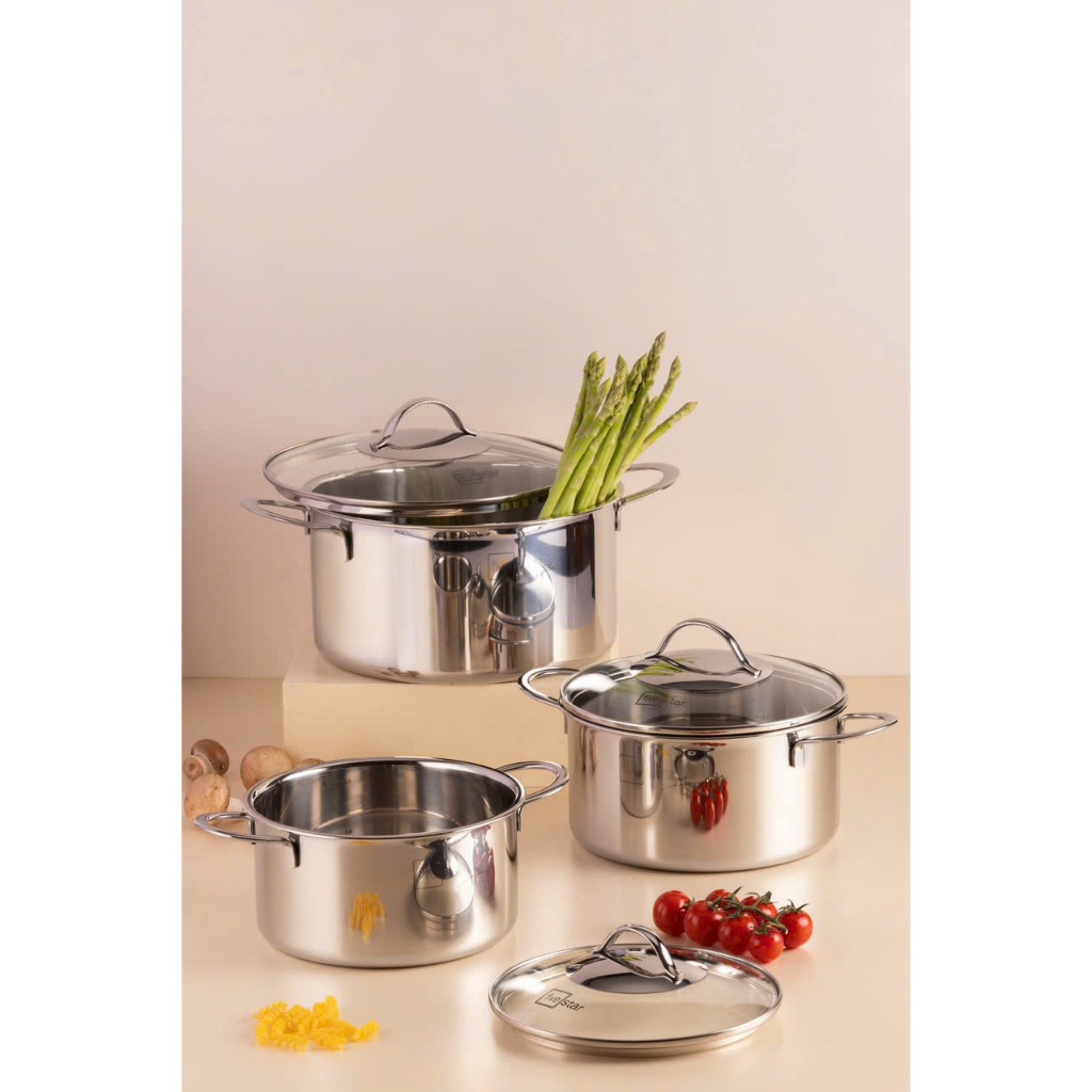 Bộ nồi nguyên khối cao cấp Fivestar, inox 304, BH 25 năm, dùng được ...