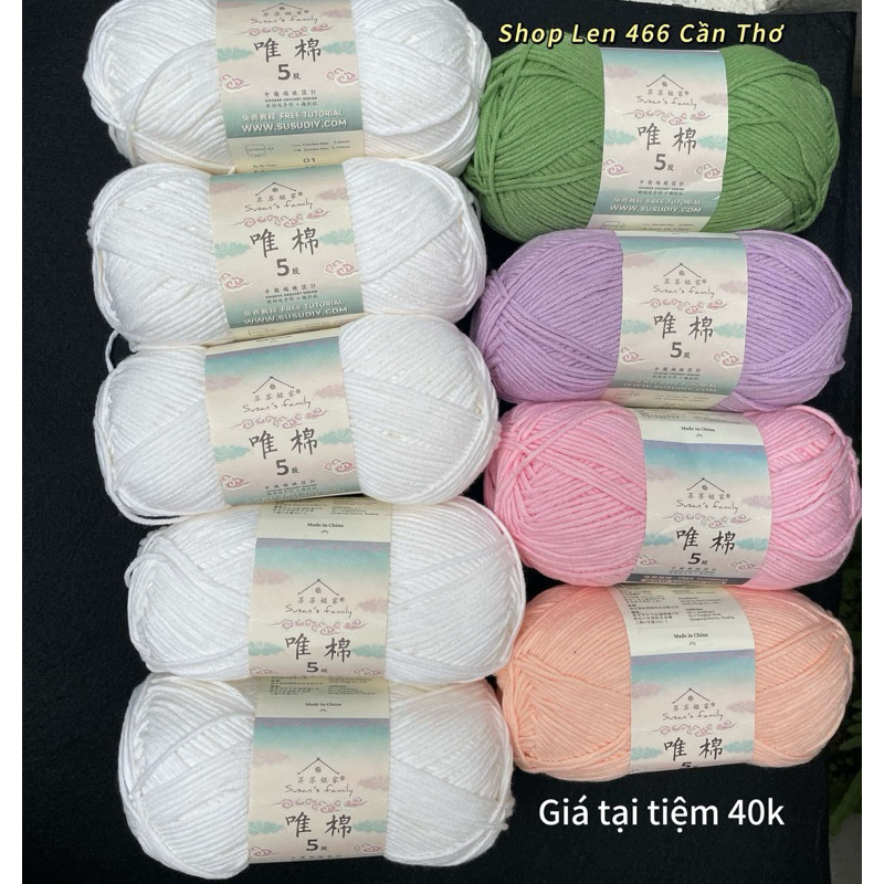 Len Susan's Family5 Cuộn 100g Cỡ Sợi 2mm (Bảng Full) | Shopee Việt Nam