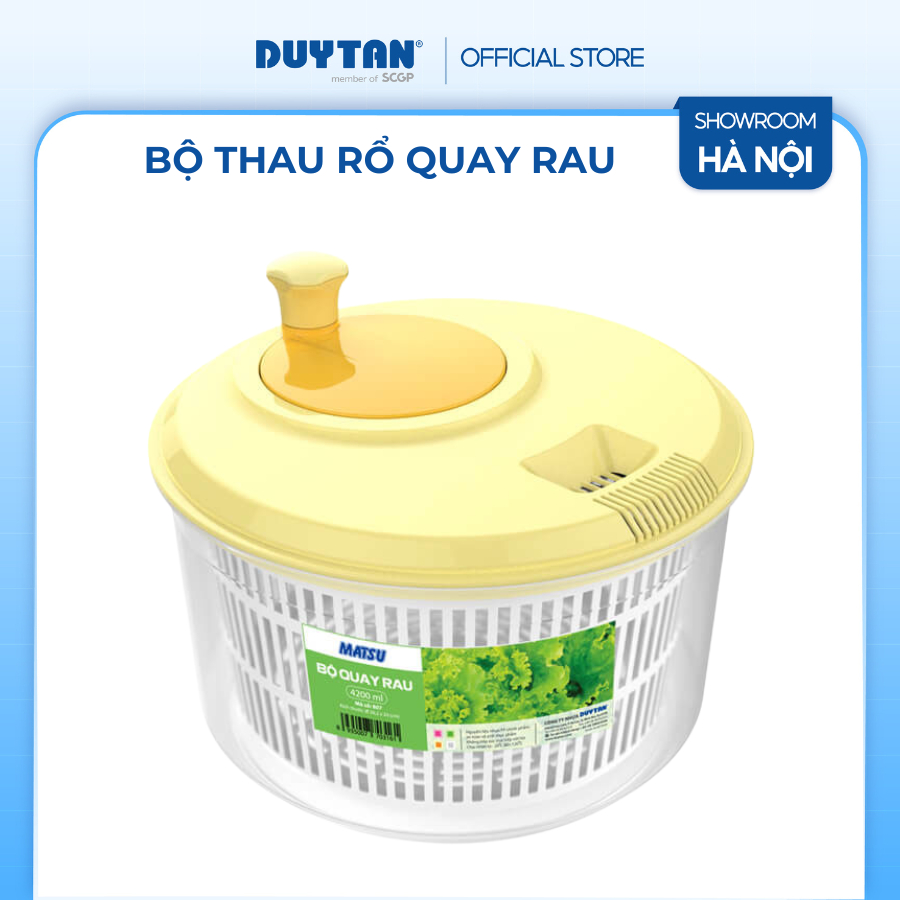 Bộ thau rổ quay rau, DUY TÂN, nhựa PP chính phẩm an toàn cho sức khỏe ...