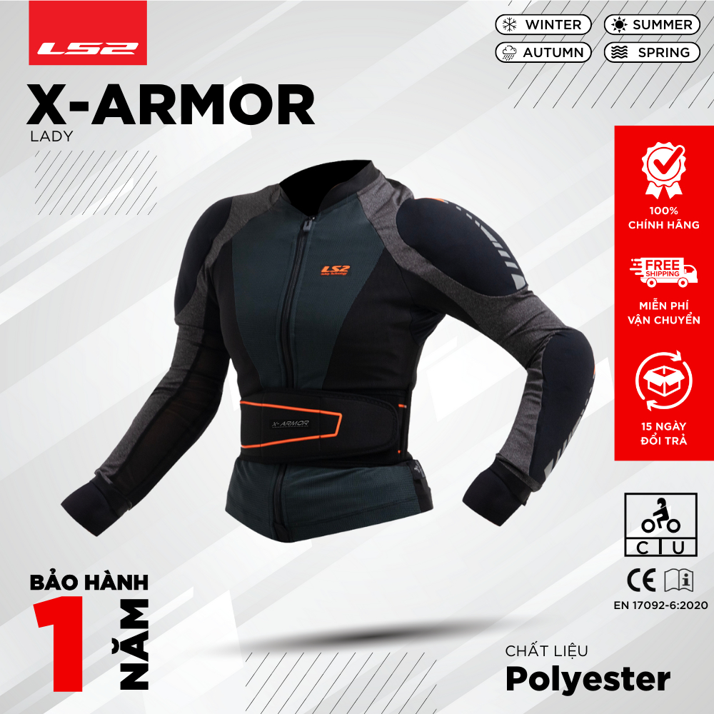 Áo Bảo Hộ Mặc Lót Nữ LS2 X-Armor Lady Có Giáp An Toàn Chuẩn C Đi Xe Máy Mô Tô PKL [Chính Hãng ...