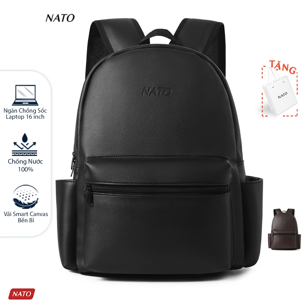Balo NATO® "Ray - Backpack" Da Bò Thật Nappa Cao Cấp Ba Lô Đựng Laptop ...