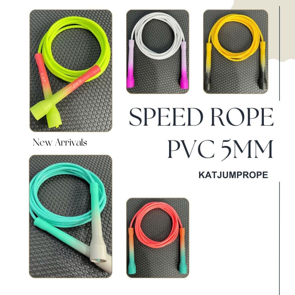 Dây nhảy tốc độ pvc 5mm, lõi nylon / KAT Speed rope [SP03] | Shopee ...