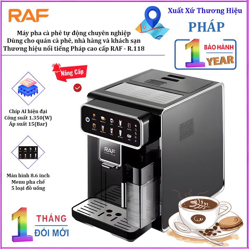 Máy pha cà phê tự động chuyên nghiệp, dùng cho quán cà phê, nhà hàng và khách sạn. Thương hiệu ...