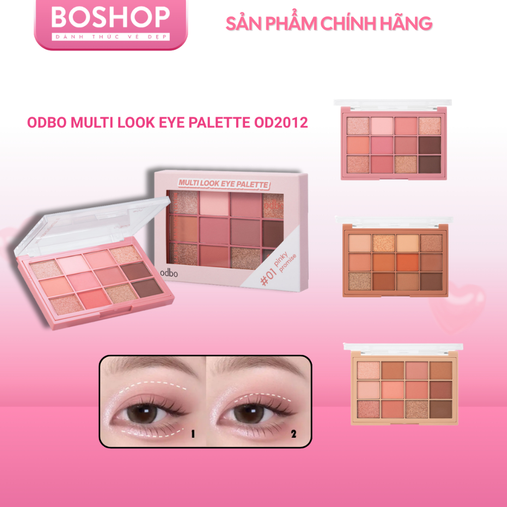 Bảng Màu Mắt 12 Ô Odbo OD2012 Multi Look Eye Palette Thái Lan | Shopee Việt Nam