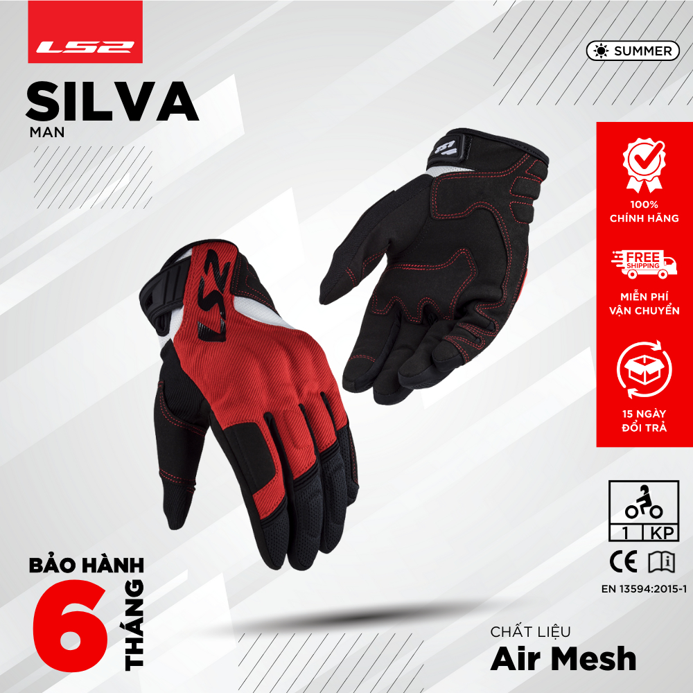 Găng Tay Bảo Hộ LS2 Silva Man Dài Ngón EN13594:2015 Đi Xe Máy Mô Tô PKL Cảm Ứng [Chính Hãng ...