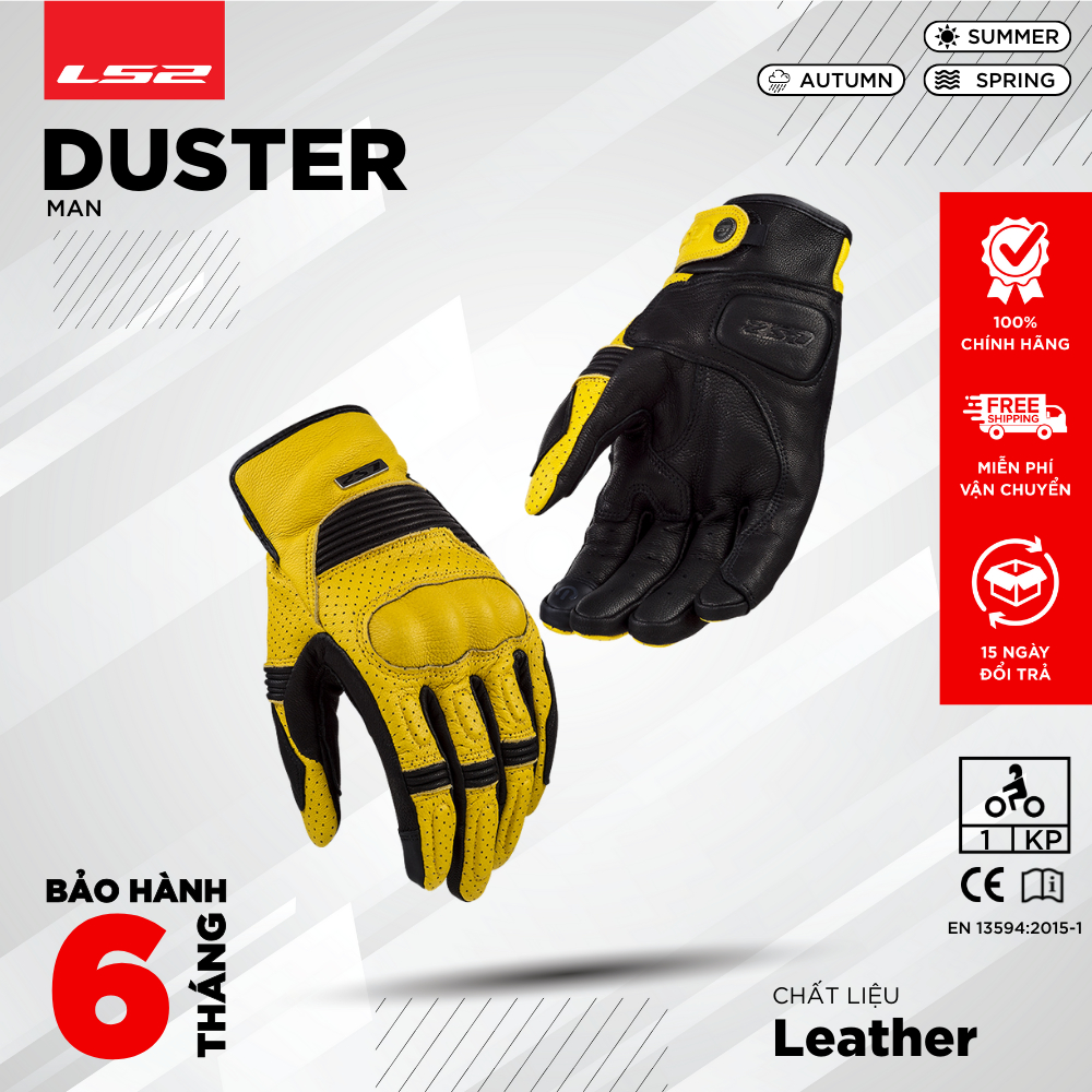 Găng Tay Bảo Hộ LS2 Duster Man Dài Ngón EN13594:2015 Đi Xe Máy Mô Tô ...