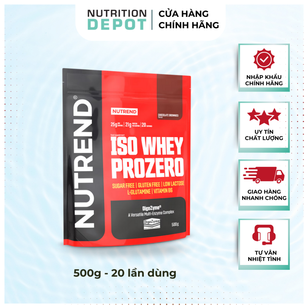 Sữa Tăng Cơ Nutrend Iso Whey Prozero 500g (20 lần dùng) – Hỗ Trợ Phát Triển Cơ Bắp - Nutrition ...