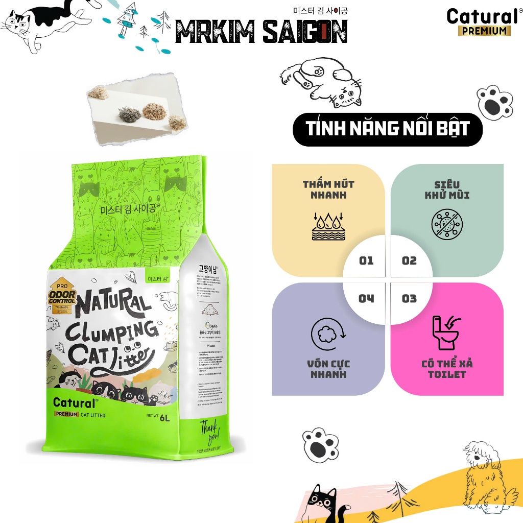 Cát Đậu Nành Catural Premium Túi 6L (2Kg) – Khử Mùi Tốt, Vón Cục Nhanh, Xả Bồn | Shopee Việt Nam