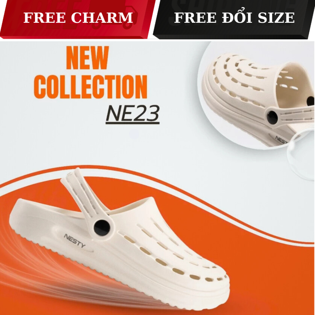 Dép Sục Nam Nữ NESTY NE23 (Nhựa EVA cao cấp siêu nhẹ - không mùi, không ...