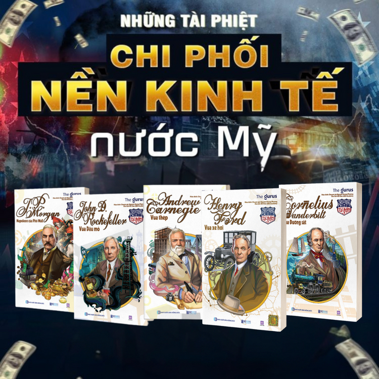 Bộ Sách 5 Cuốn Đại Tư Bản Mỹ: JP Morgan, Henry ford, Andrew carnegie ...