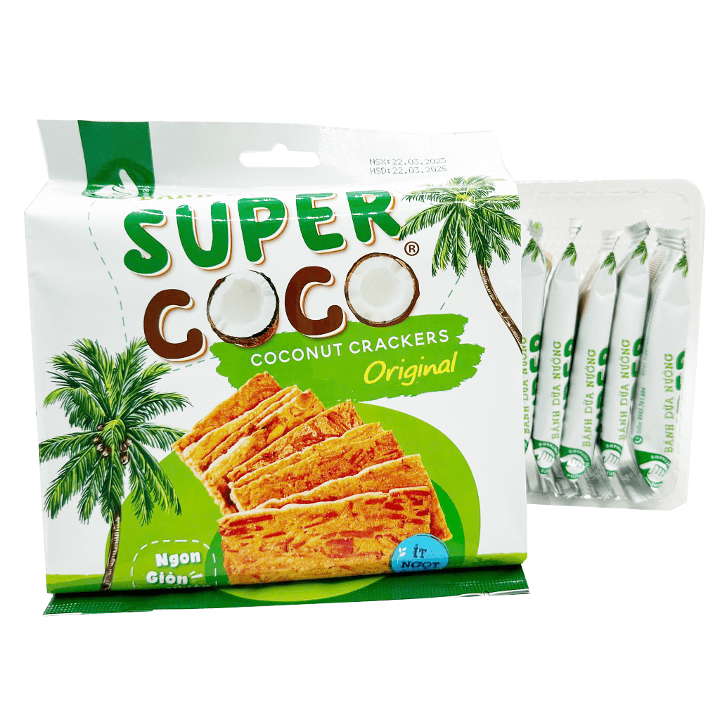 BÁNH DỪA NƯỚNG SUPER COCO - Nguyên bản / Đậu phộng / Cà phê - 180g / 170g / 165g | Shopee Việt Nam