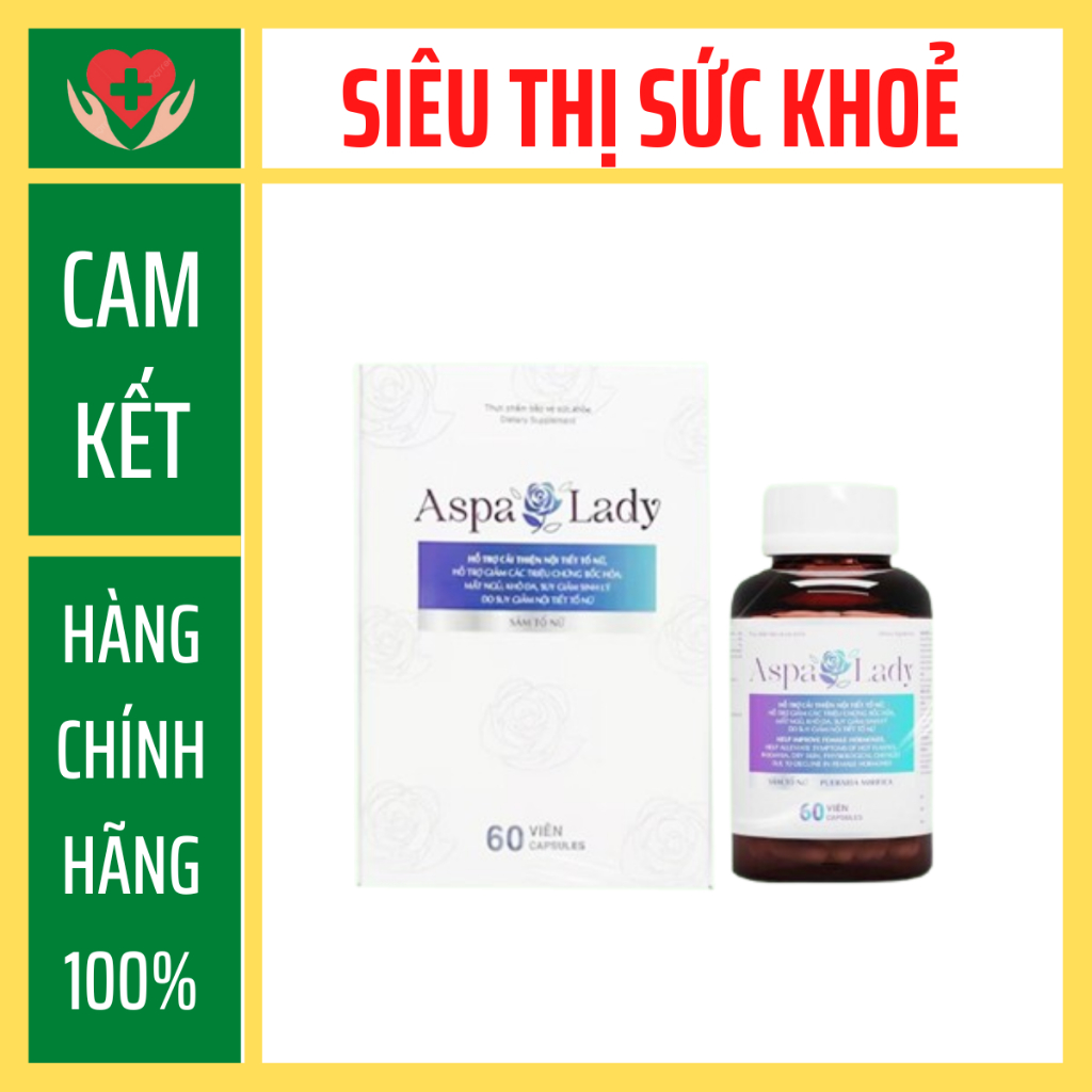 Viên Uống Cân Bằng Nội Tiết Tố Nữ ASPA LADY - Hộp 60 viên | Shopee Việt Nam