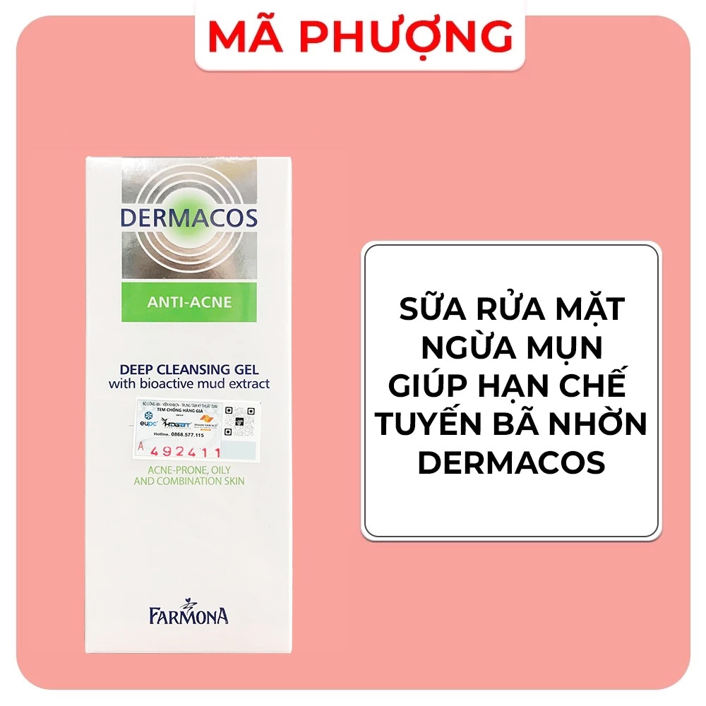 Sữa Rửa Mặt Ngừa Mụn Dermacos Farmona Anti Acne Deep Cleansing Gel - Mỹ ...