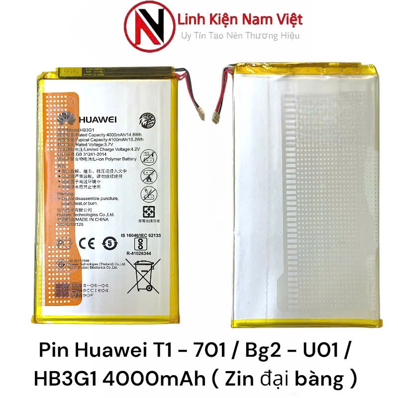 Pin Huawei T1 - 701 / Bg2 - U01 / HB3G1 4000mAh ( Zin đại bàng ), tặng ...