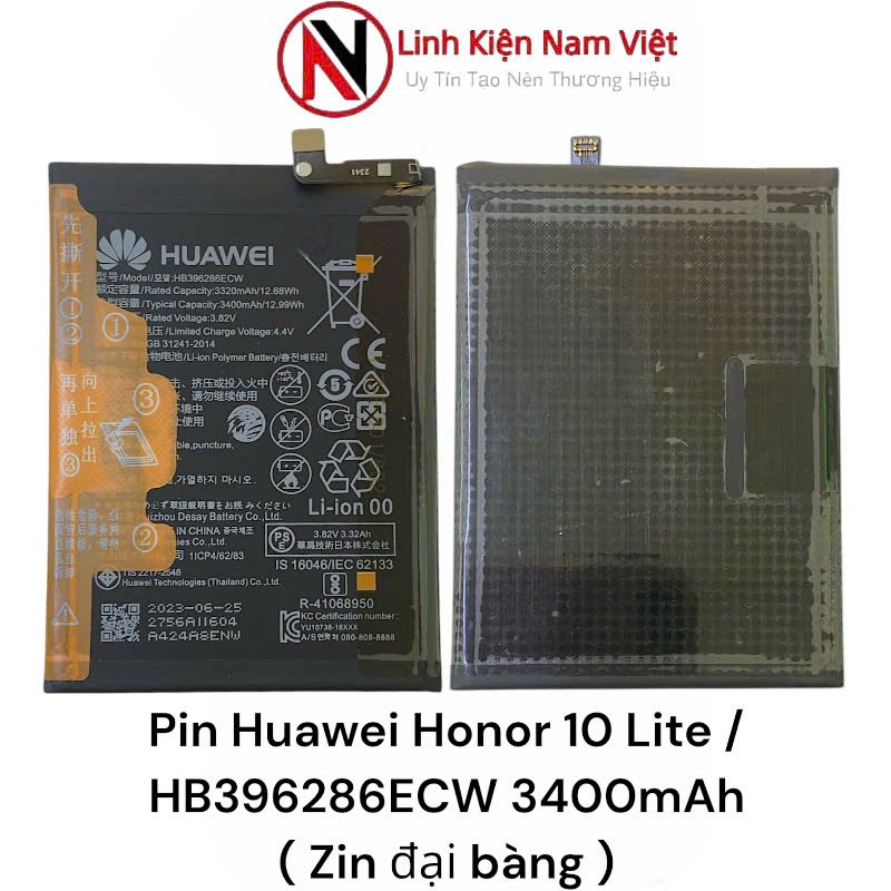 Pin Huawei Honor 10 Lite / HB396286ECW 3400mAh ( Zin đại bàng ), tặng ...