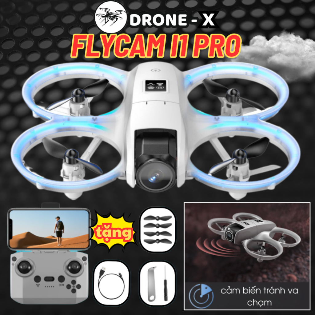drone I1 pro, cảm biến tránh va chạm nâng cao tích hợp camera 180 độ ...
