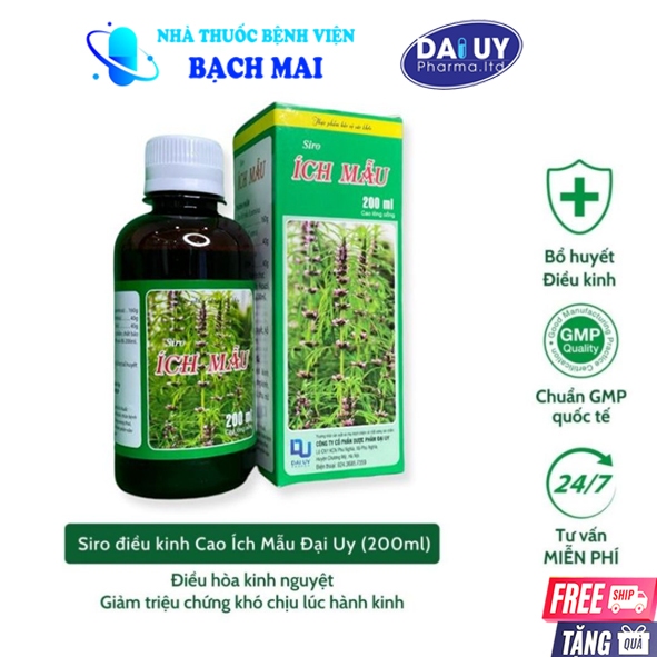 Combo 5 chai Siro Ích Mẫu Đại Uy - Giúp Bổ huyết, Khí Âm, Điều hòa kinh ...