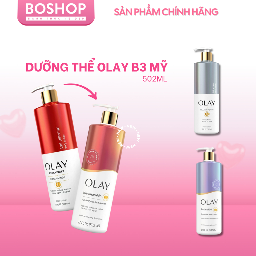 Sữa Dưỡng Thể Trắng Da Olay B3 Collagen Peptide Retinol Niacinamide ...