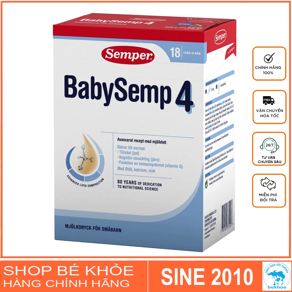Sữa bột Semper 3, 4 - Baby Semp Thụy điển 800gr (Mẫu mới - Date mới ...