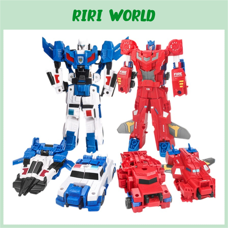 Mô hình Robot biến hình xe ô tô đồ chơi Xe Cảnh Sát biến hình 2 in 1 ...
