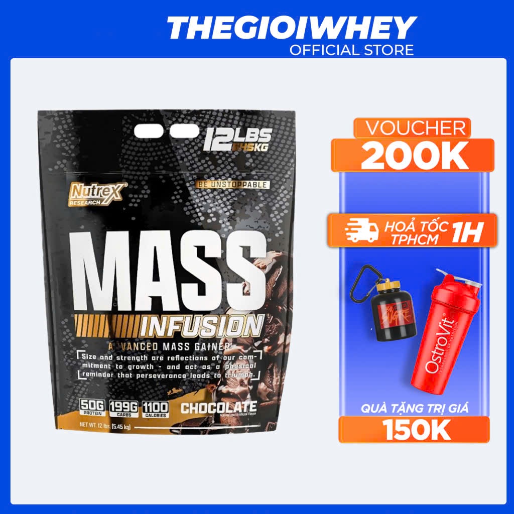 Mass InFusion Nutrex 5.4kg Mass Gainer Bột Sữa Tăng Cơ Tăng Cân Cho Dân tập Gym | Shopee Việt Nam