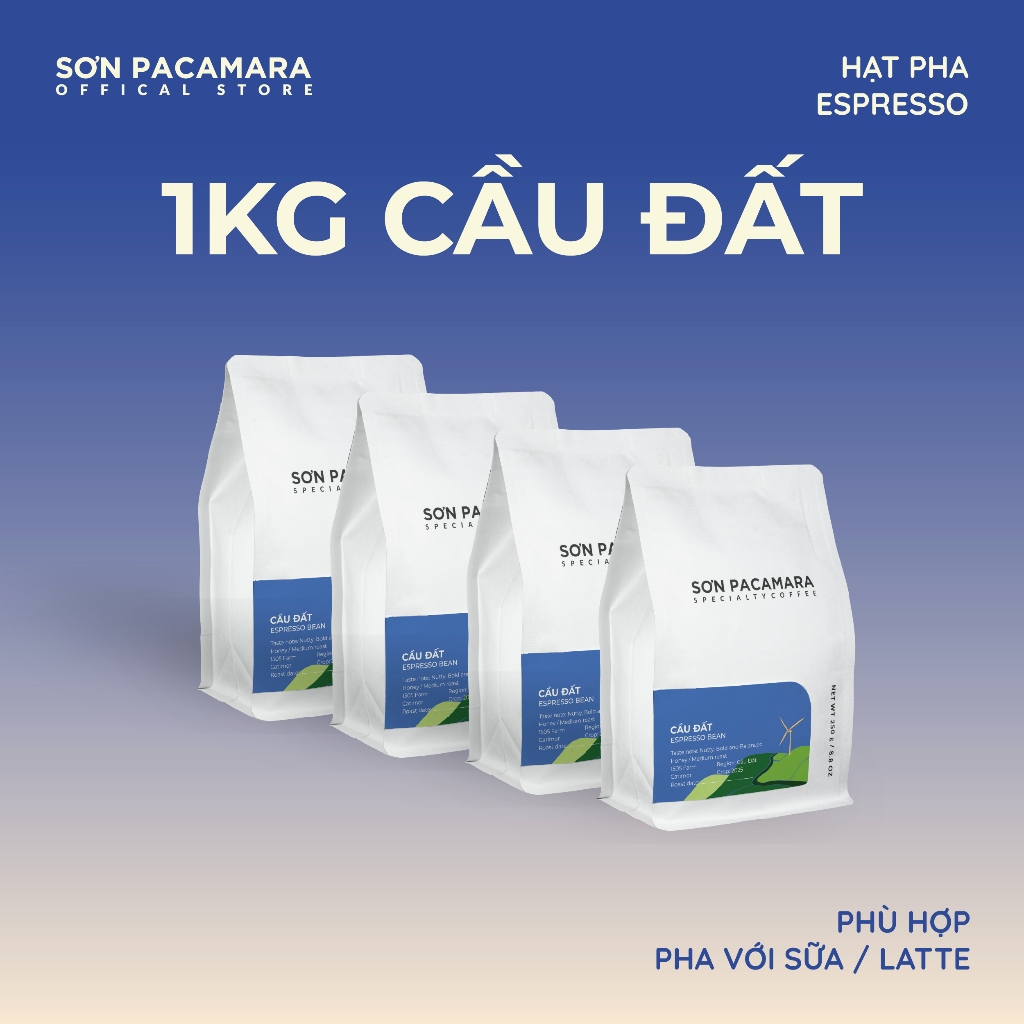 (Tiết kiệm 50K) Combo 1KG Cà Phê Espresso Gói Cầu Đất Sơn Pacamara , Rang Vừa, Gói 250gr / 500gr ...