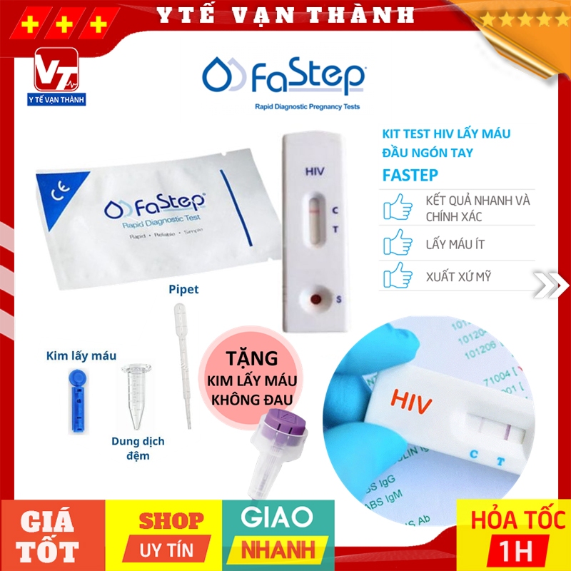 [CHE TÊN] Bộ Kit Test Xét Nghiệm Nhanh HIV (Lấy Máu Đầu Ngón Tay ...