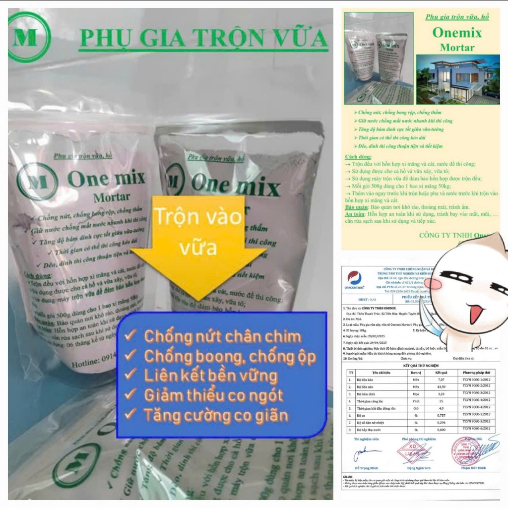 2.5kg (5 gói) phụ gia trộn vữa, vữa phun chống nứt, tăng bám dính, chống thấm cho tường | Shopee ...
