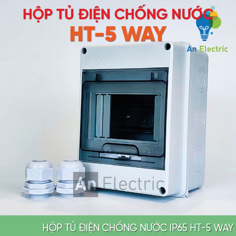 Hộp tủ điện chống nước IP65 HT-5 WAY nhựa cao cấp ABS chống chịu va đập ...