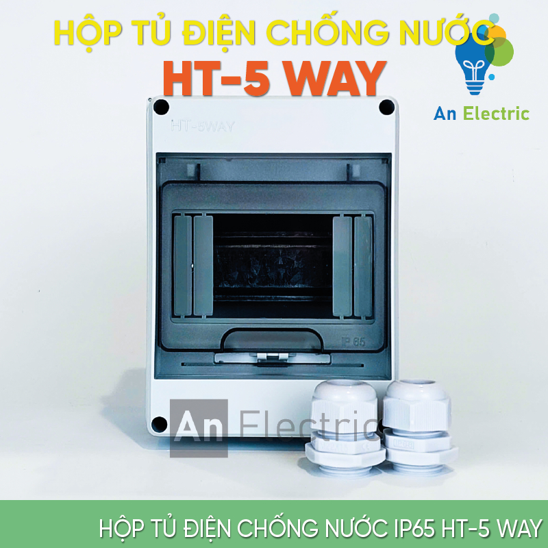 Tủ điện chống nước IP65 HT-5 WAY nhựa cao cấp ABS chống chịu va đập và ...