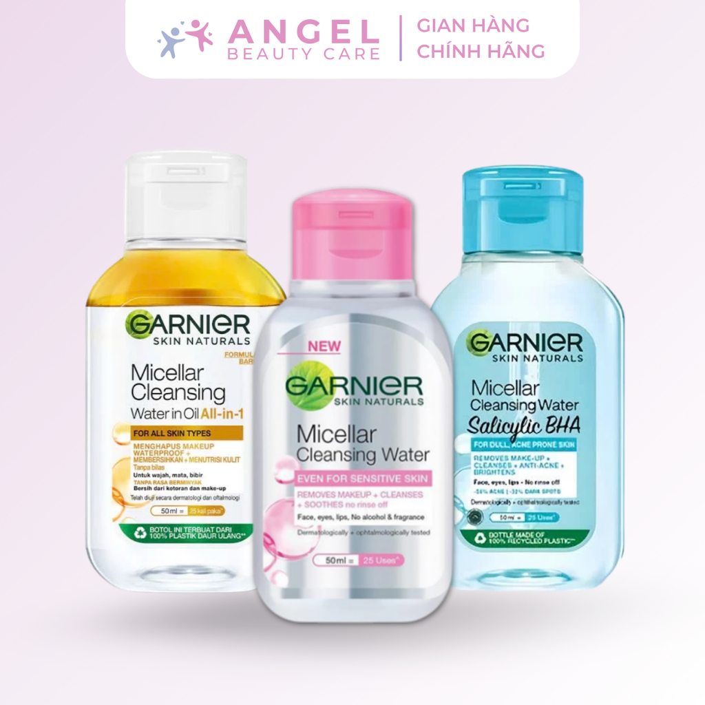 Nước tẩy trang Garnier Mini 50ml các loại | Shopee Việt Nam