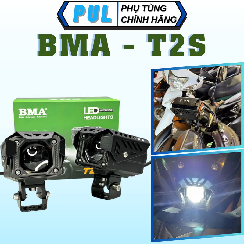 Đèn Trợ Sáng Bi Cầu BMA T2S - Công Suất 50W, Chống Chói, Nhiệt màu: 5500K, 12V/24V, Chống Nước ...