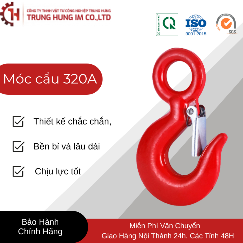 Móc cẩu 320A 0.75 tấn - 3 tấn Móc Cẩu Chính Hãng Bison An Toàn Bền Bỉ ...