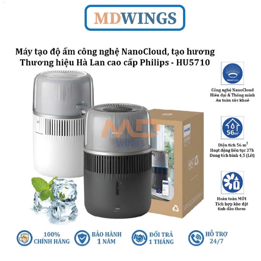 Máy tạo độ ẩm công nghệ NanoCloud, tích hợp tạo hương tinh dầu.HU5710 bản nâng cấp HU4816 ...