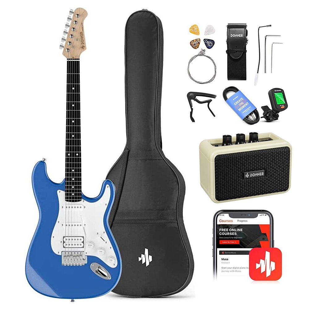 Combo Đàn Guitar Điện Donner DST100 Stratocaster HSS Pack | Shopee Việt Nam