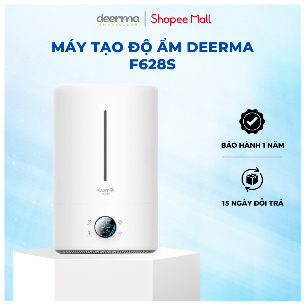 Máy phun sương tạo ẩm DEERMA F628S - Đèn UV diệt khuẩn, 3 cấp độ phun sương - Bảo hành 12 tháng ...