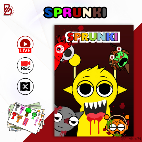 DIY Printable Quiet Book Part 9, Sprunki Paper Doll Activity QB3-74 ...